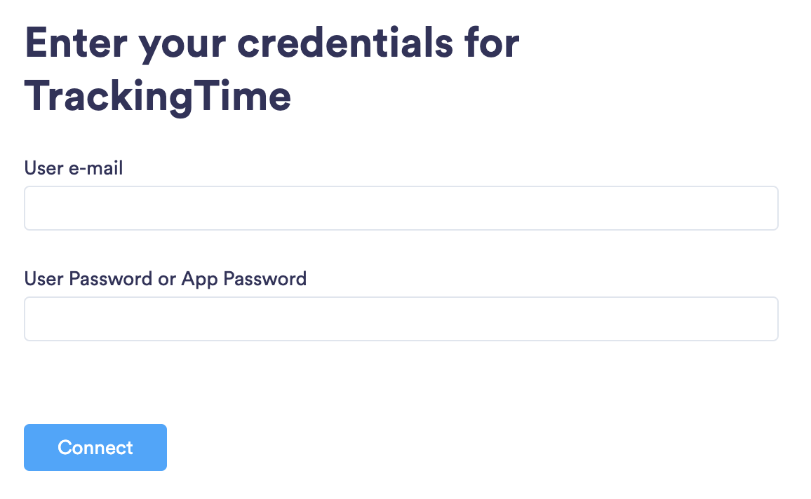 How to connect to TrackingTime